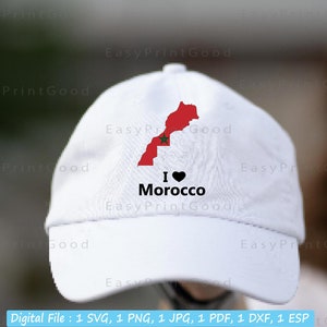 Morocco Map Svg Bundle, Map of Morocco, Outline, Boundary Country Map ...