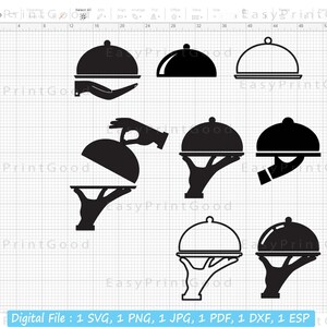 Restaurant Cloche Svg, Serving Tray, Food Serving, Chef Serving, Waiter ...