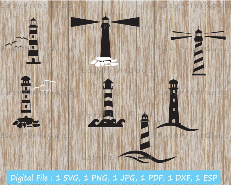 Lighthouse Svg Light House Svg Lighthouse Clipart Lighthouse - Etsy