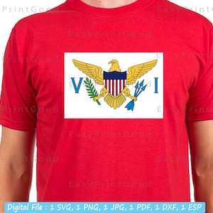 US Virgin Islands Flag Svg Bundle, United States Virgin Islands Flag ...