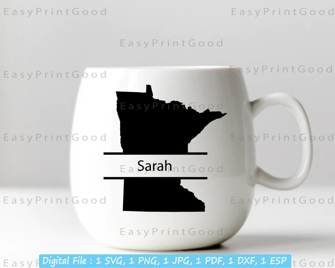 Minnesota SVG Bundle: State Outline, Map, Monogram (cut Files) - Etsy