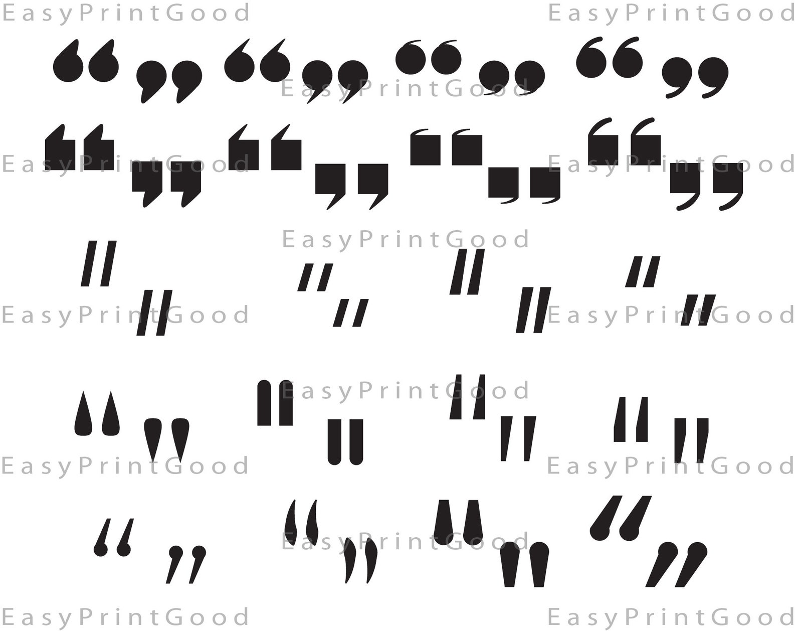 Quotation Marks SVG Citation Marks Clipart Guillemets Svg | Etsy