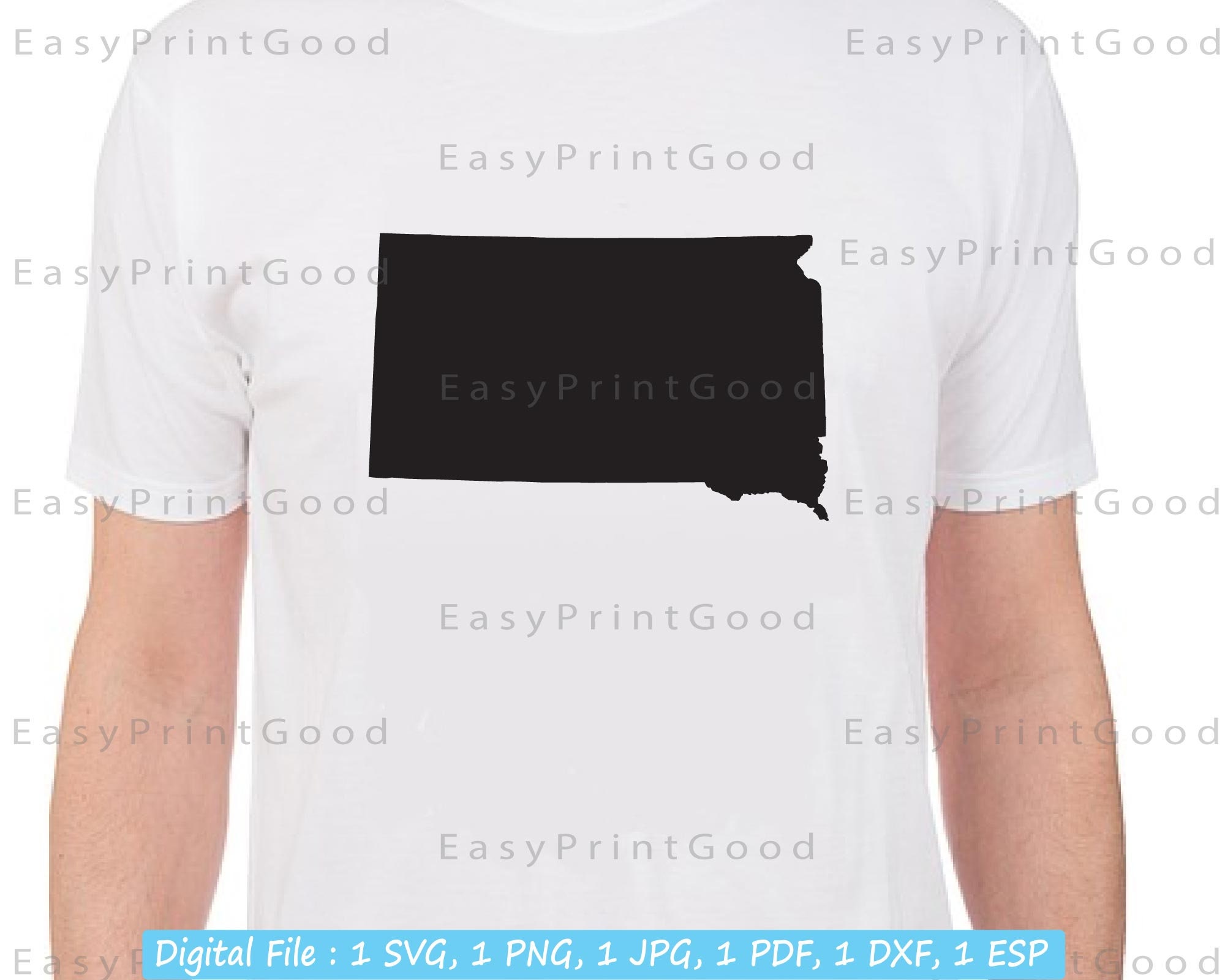 South Dakota SVG Bundle: State Outline, Map, & Home Clipart (digital ...