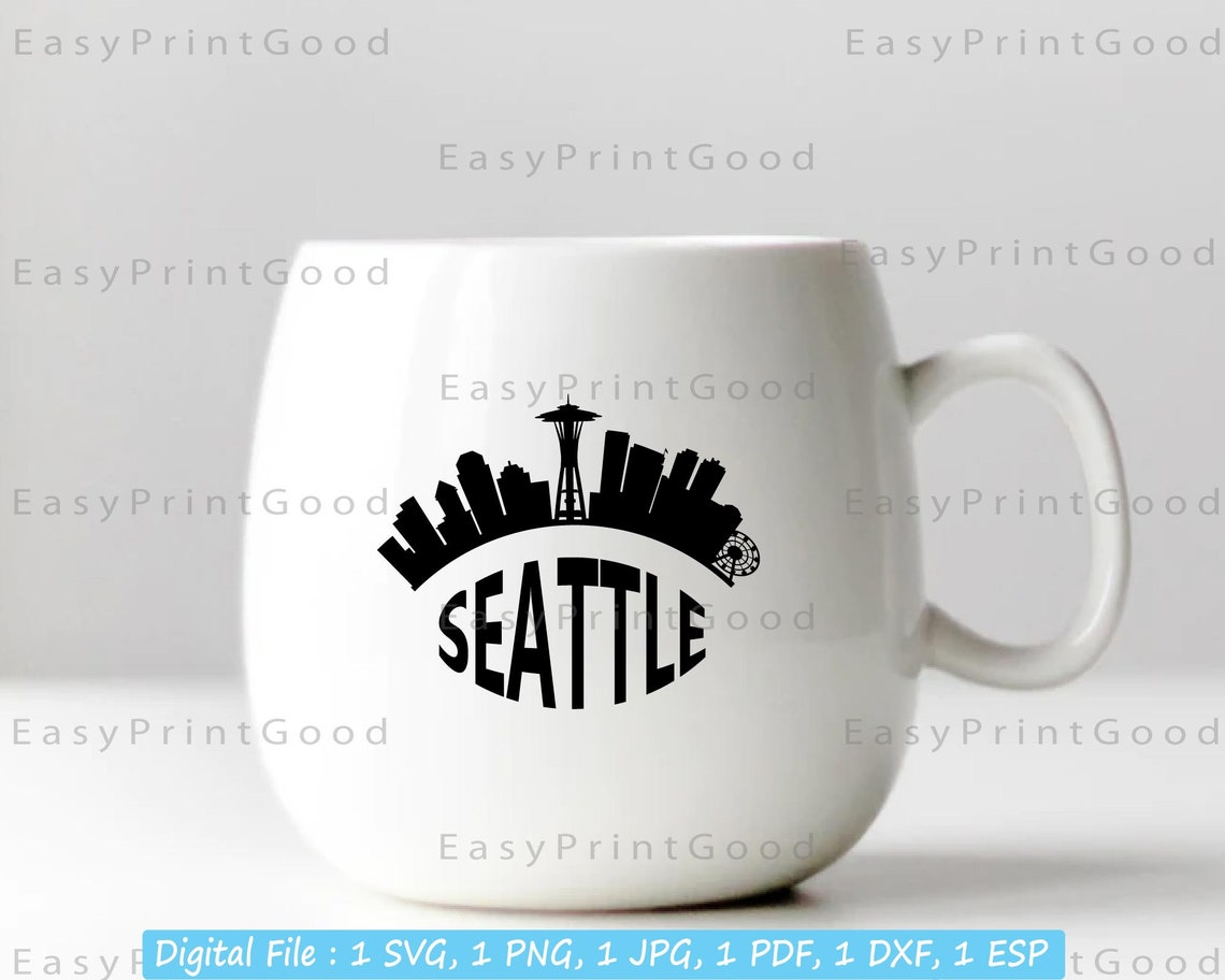 Seattle Svg Seattle Skyline Cityscape Silhouette City Shirt - Etsy