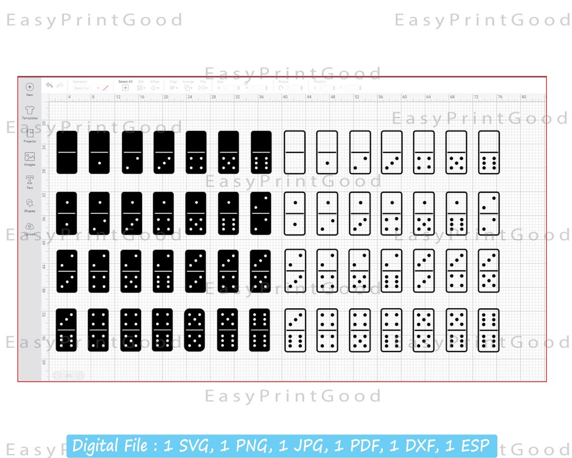 Dominoes Svg Domino Svg Domino Game Clipart Domino Set Svg | Etsy
