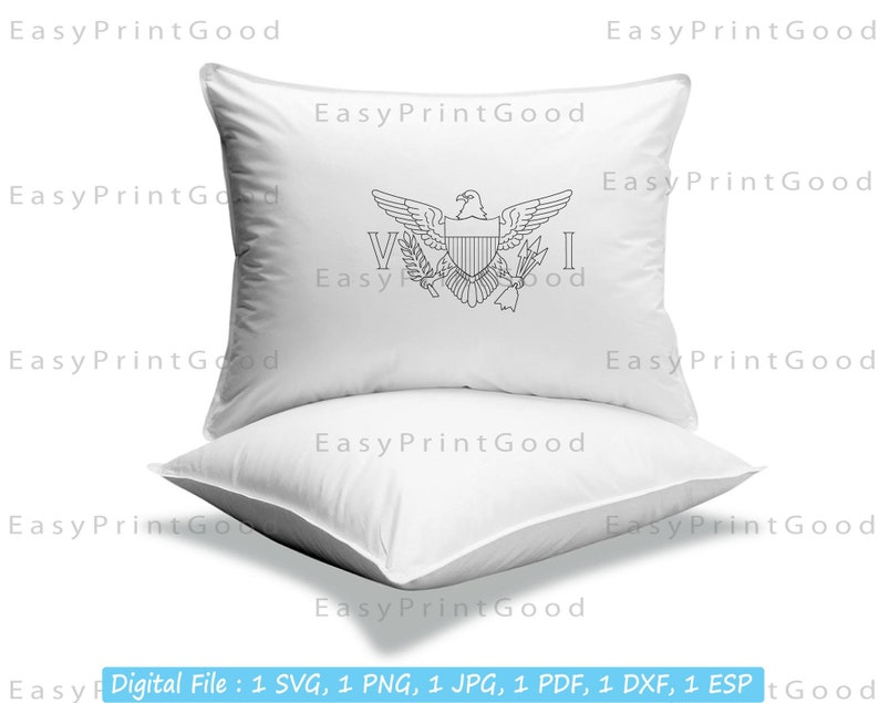 US Virgin Islands Flag SVG: USVI Clipart, Cut File (digital Download ...