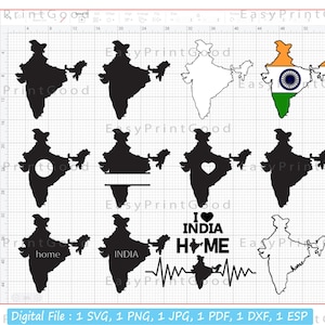 India Svg Bundle, Indian State, India Outline, Indian Map, India State ...