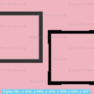 12 Square Frame SVG Bundle, Rectangle Frame, Square Clipart, Geometric ...