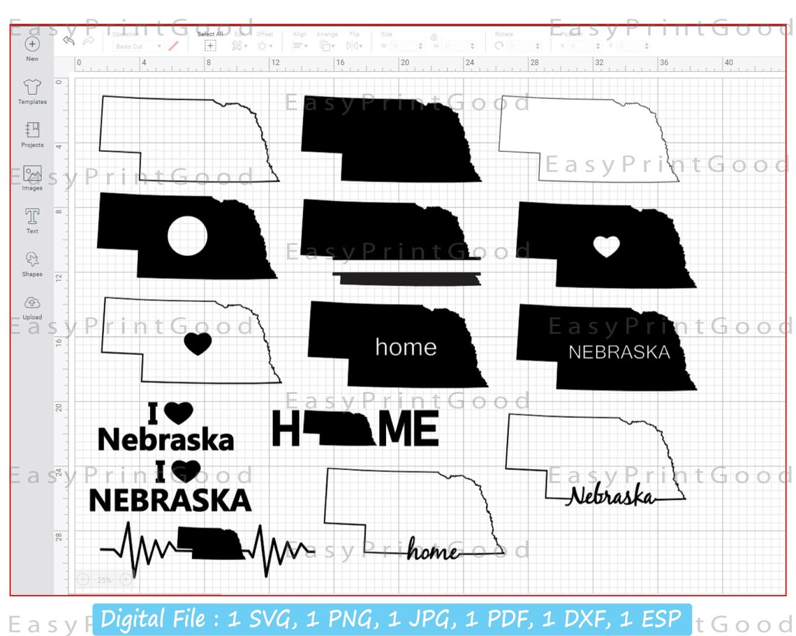 Nebraska Svg Bundle Nebraska State Svg Nebraska Outline | Etsy