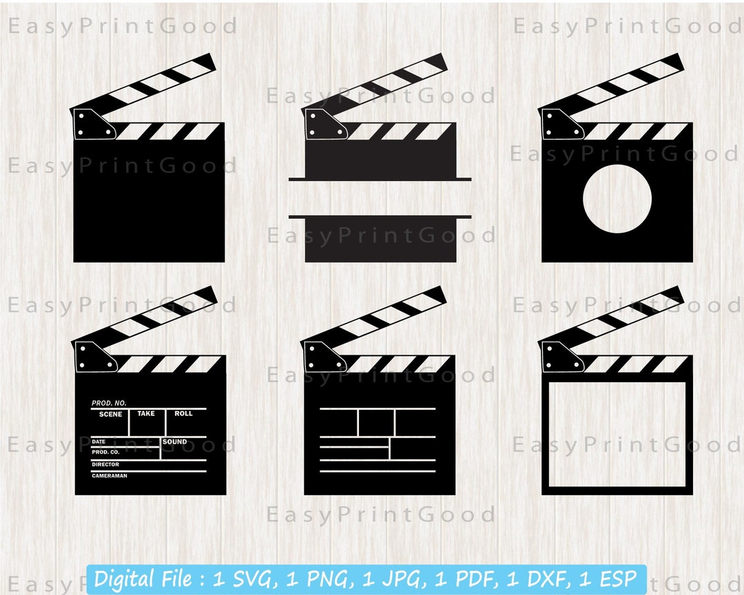 Movie Clapperboard Svg, Film Clapper Board Svg, Clapper Svg, Film ...