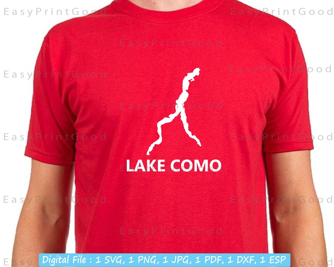 Lake Como Italy Shape SVG Bundle: Outline, Monogram (digital Download ...