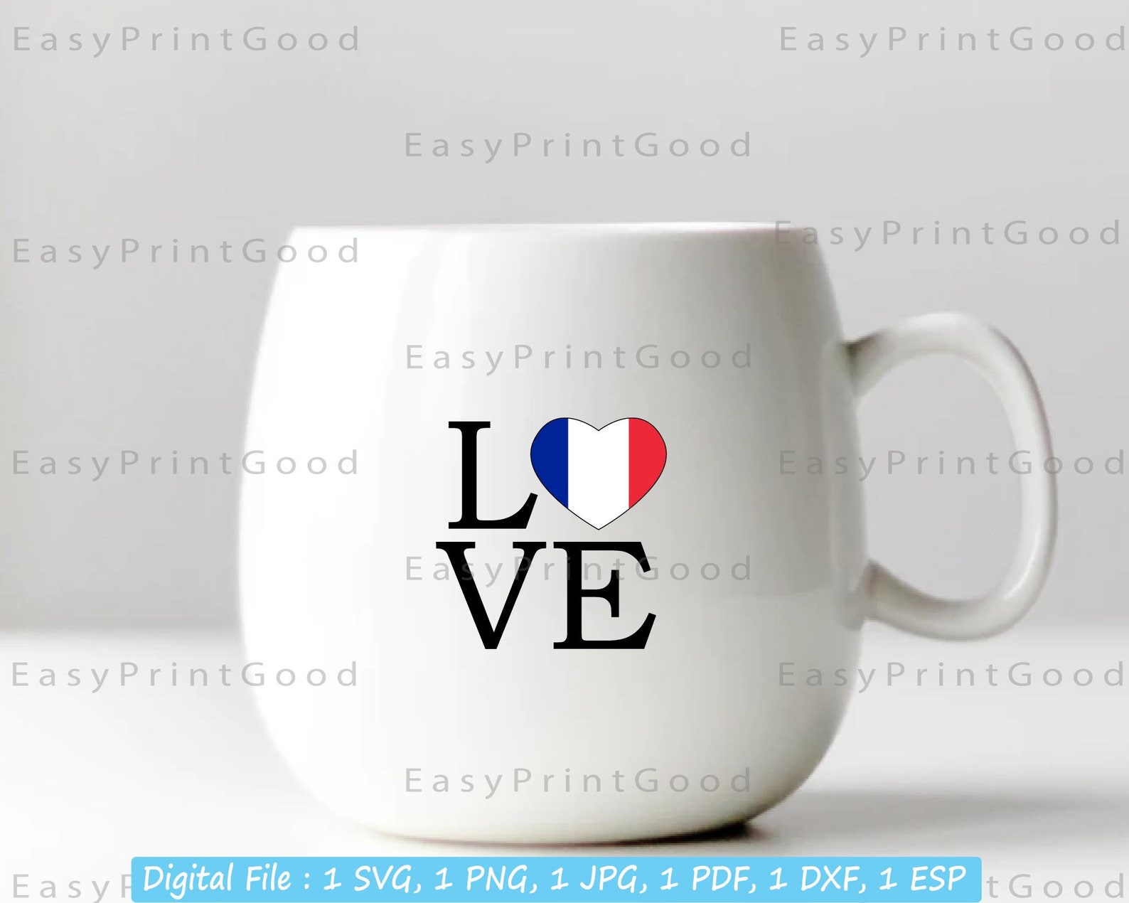 France Flag Bundle Svg France Map Love France French Waving | Etsy