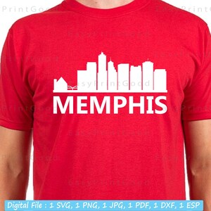 Memphis Svg, Memphis Svg Skyline, Memphis Skyline Cityscape Silhouette ...