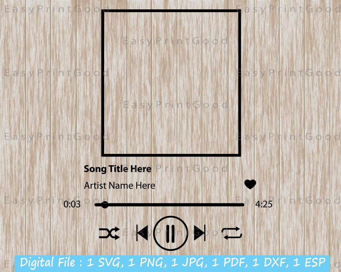Music Player Svg Spotify Song Svg Song Art Svg Music Player | Etsy