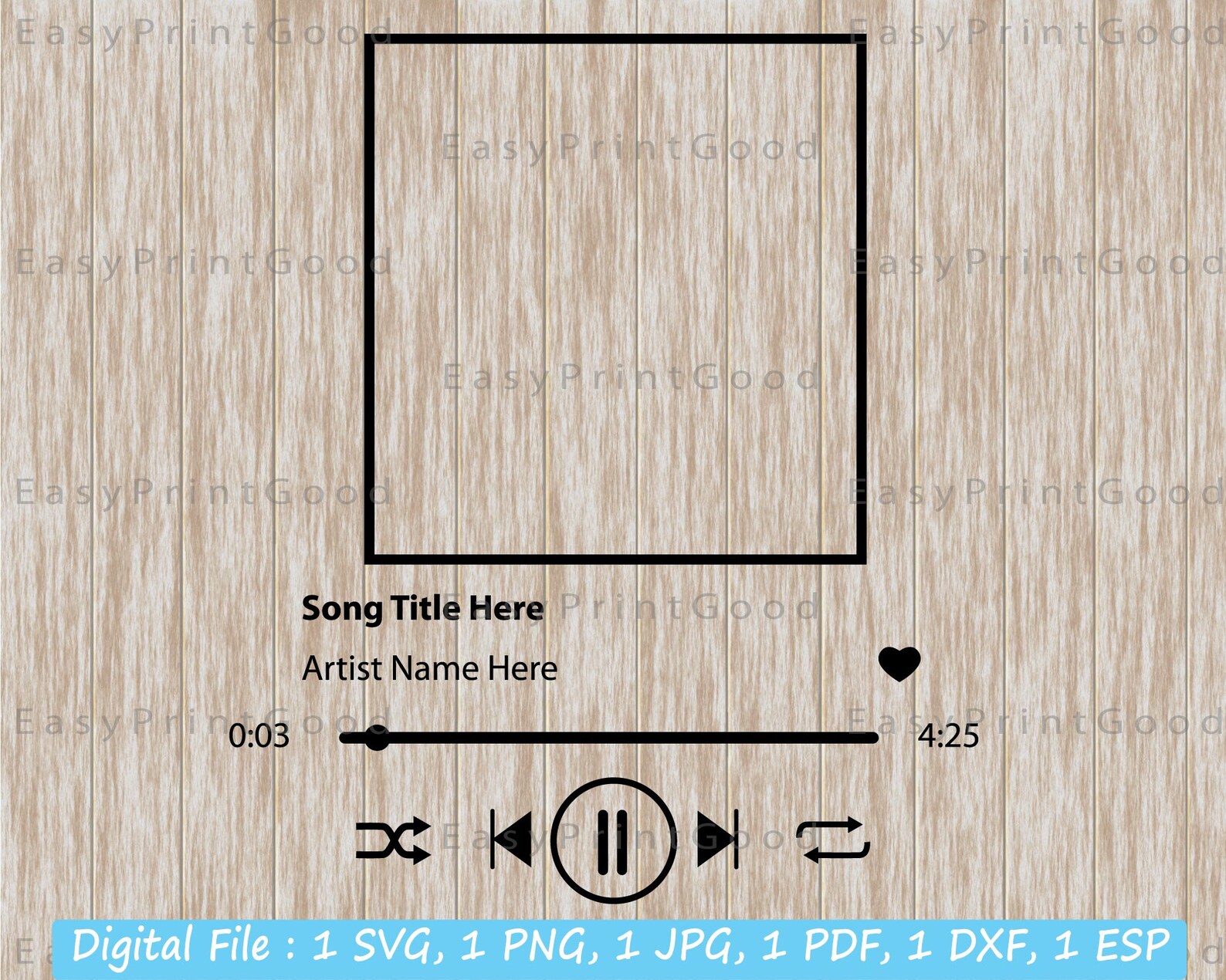 Music Player Svg Spotify Song Svg Song Art Svg Music Player | Etsy