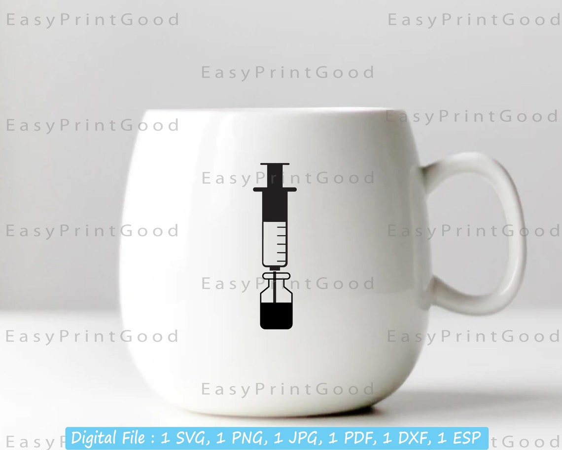 Syringe Svg Nurse Monogram Frame Doctor Clipart Syringe | Etsy