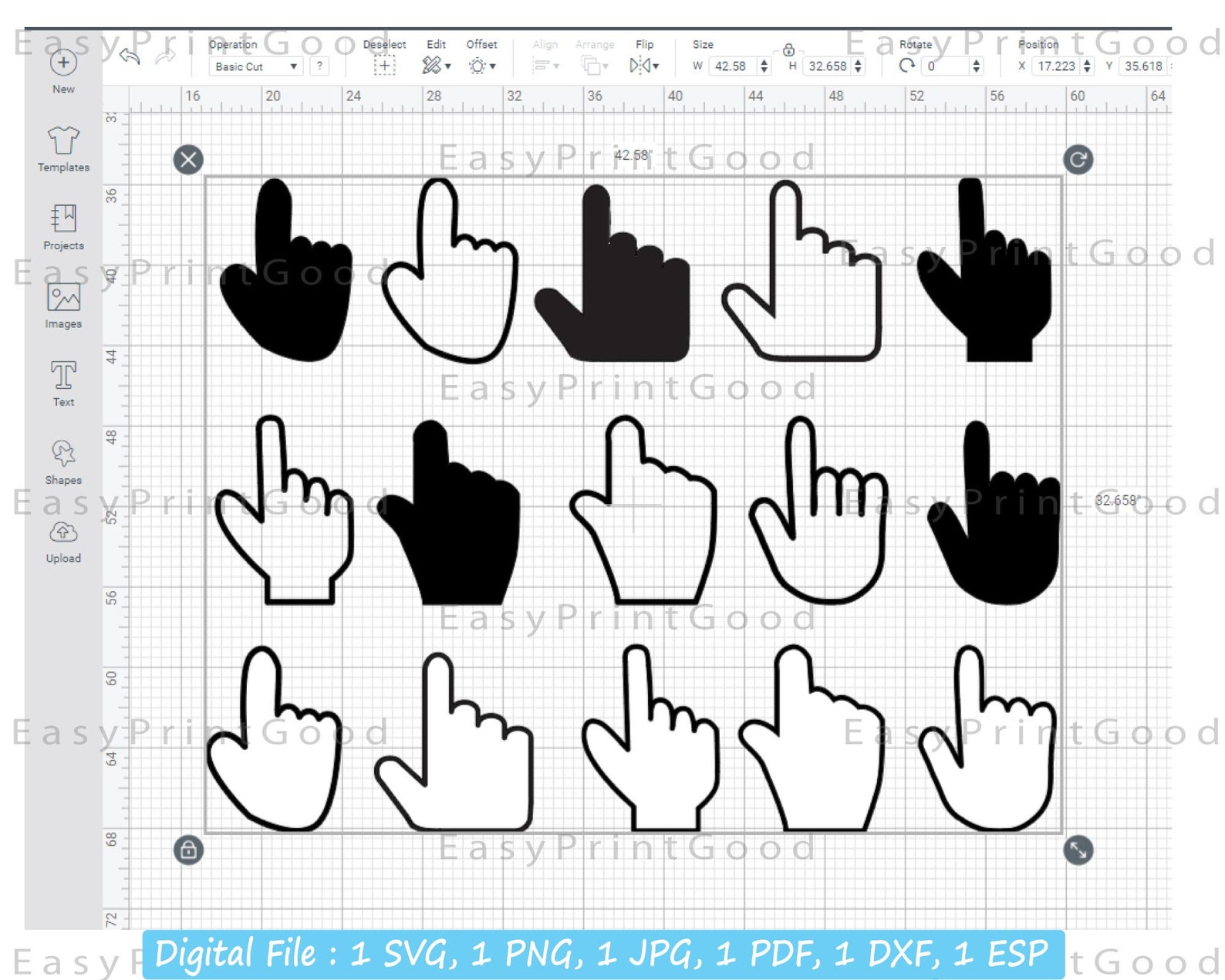 Pointing Finger SVG Bundle Pointer Cursor Svg Hand Svg - Etsy