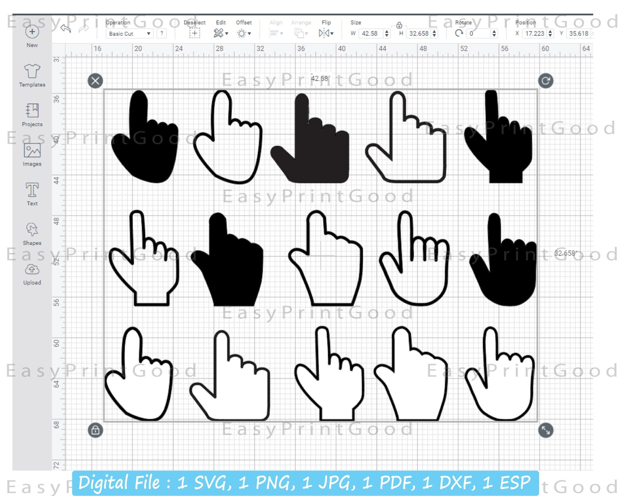 Pointing Finger SVG Bundle Pointer Cursor Svg Hand Svg - Etsy