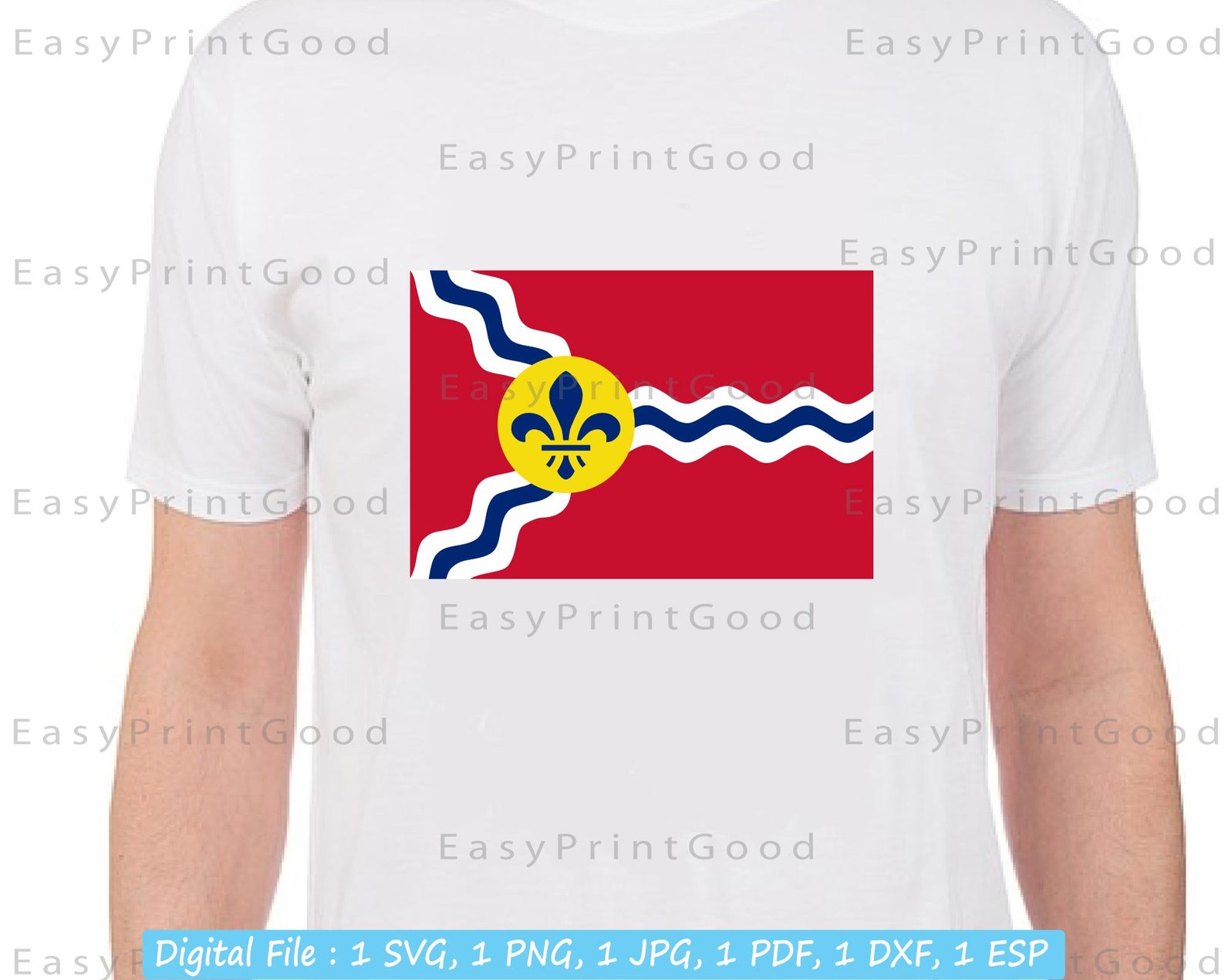 St Louis Flag Svg St. Louis Flag Clipart Missouri Clipart - Etsy