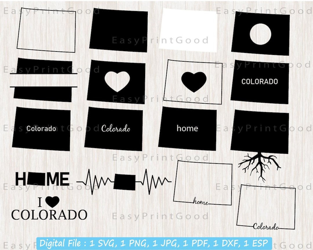 Colorado Svg Bundle, Colorado State Svg, Colorado Outline, Colorado Map ...