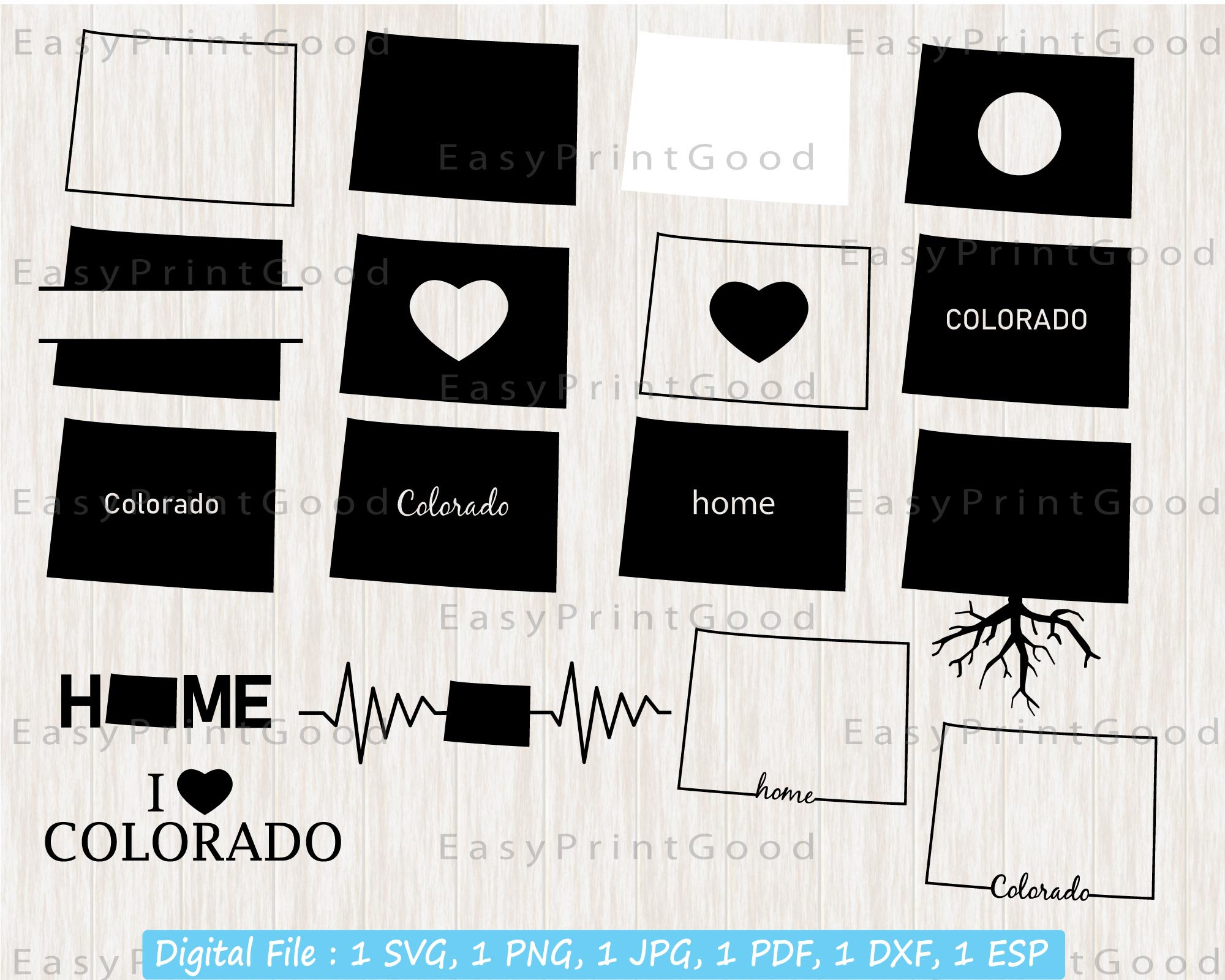 Colorado Svg Bundle Colorado State Svg Colorado Outline - Etsy