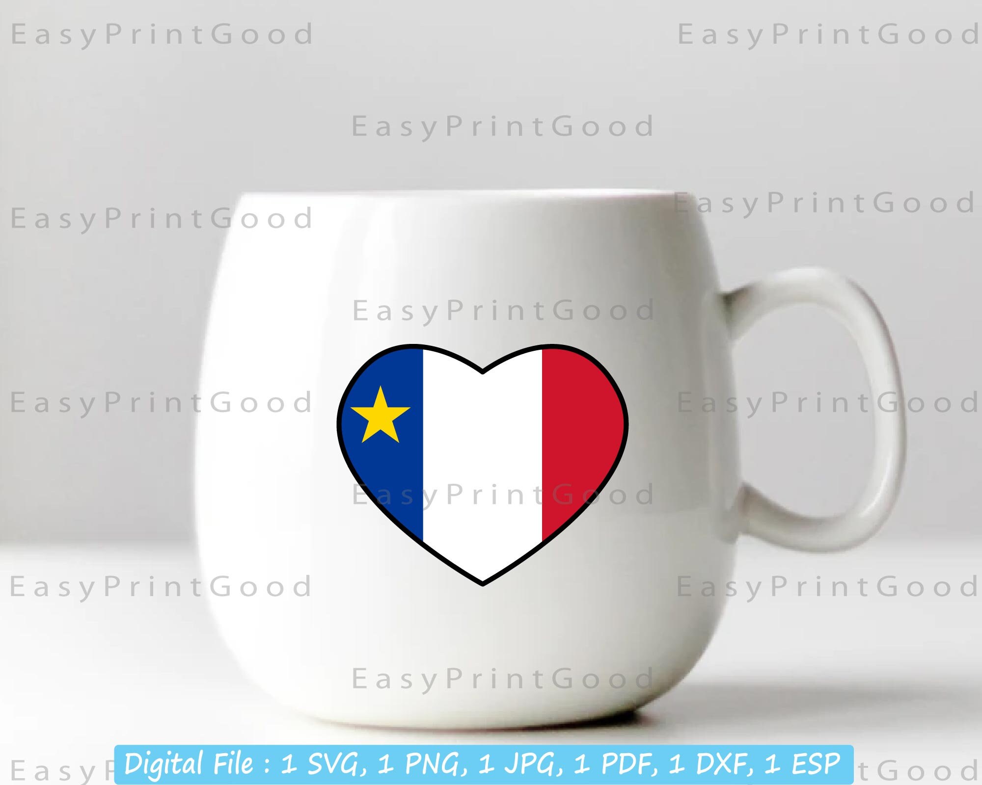 Acadia Flag SVG Bundle: Acadian National Symbols (digital Download ...