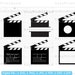Movie Clapperboard Svg, Film Clapper Board Svg, Clapper Svg, Film ...