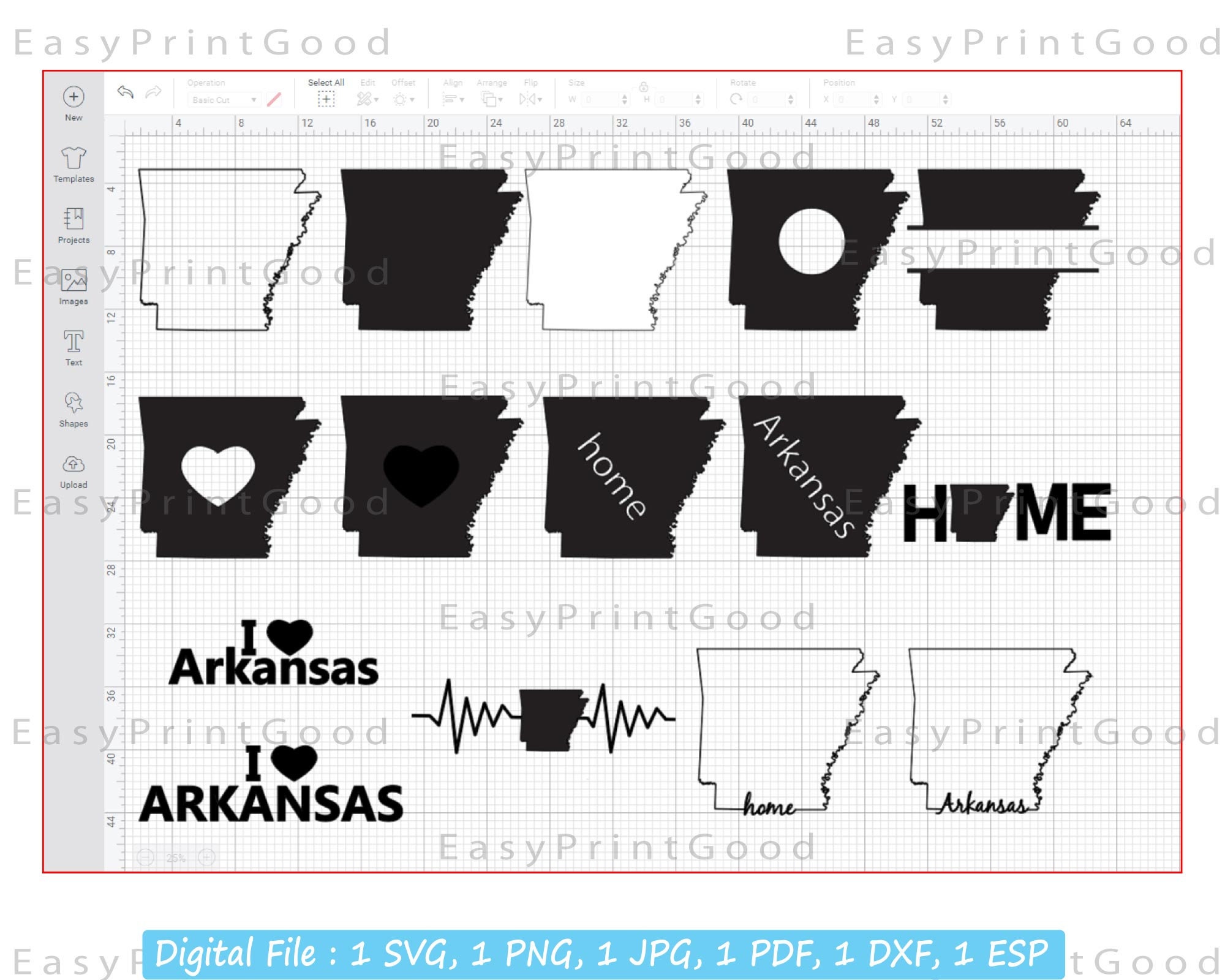 Arkansas State SVG Bundle: Map Outline, Home Designs (digital Download ...