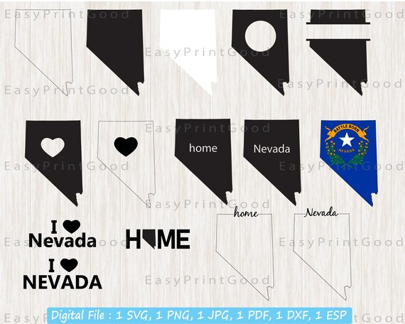 Nevada State Svg Bundle Nevada State Flag NV State Flag Svg - Etsy