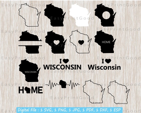 Wisconsin Svg Bundle 15 Wisconsin State Svg Wisconsin - Etsy