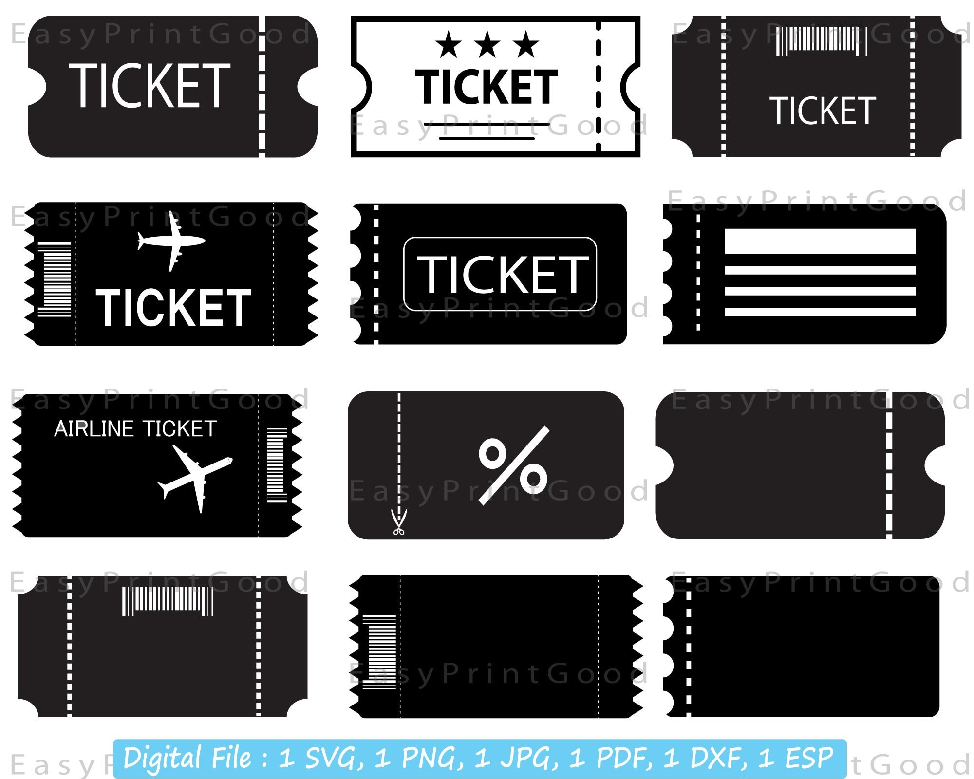Ticket Outline Svg Ticket Svg Ticket Clipart Prize Svg - Etsy
