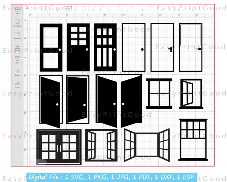 Door and Window SVG Bundle Open Door Svg Door Clipart Exit | Etsy