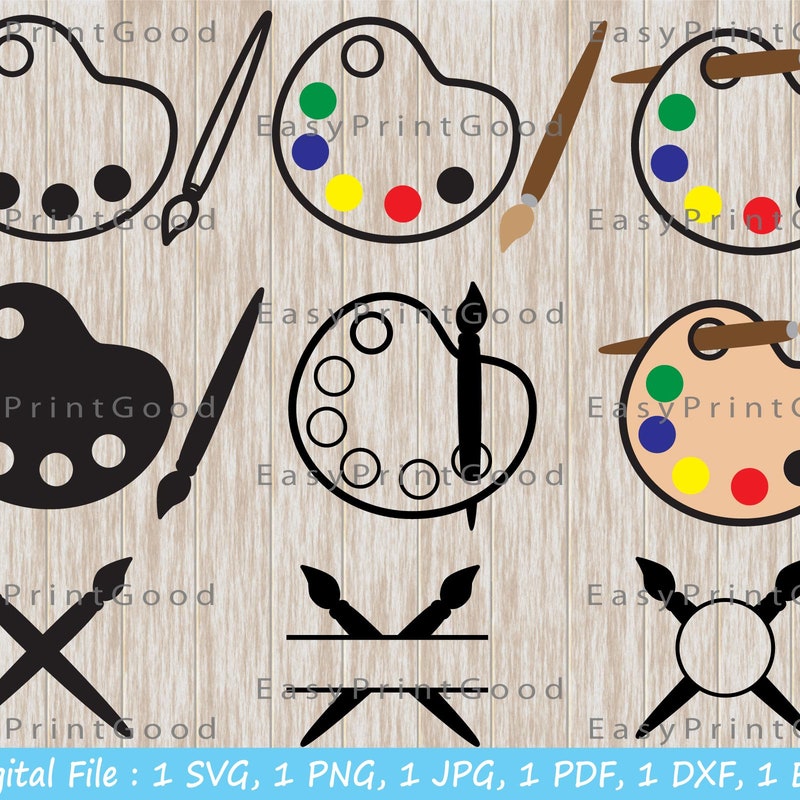 Paint Palette Svg - Etsy