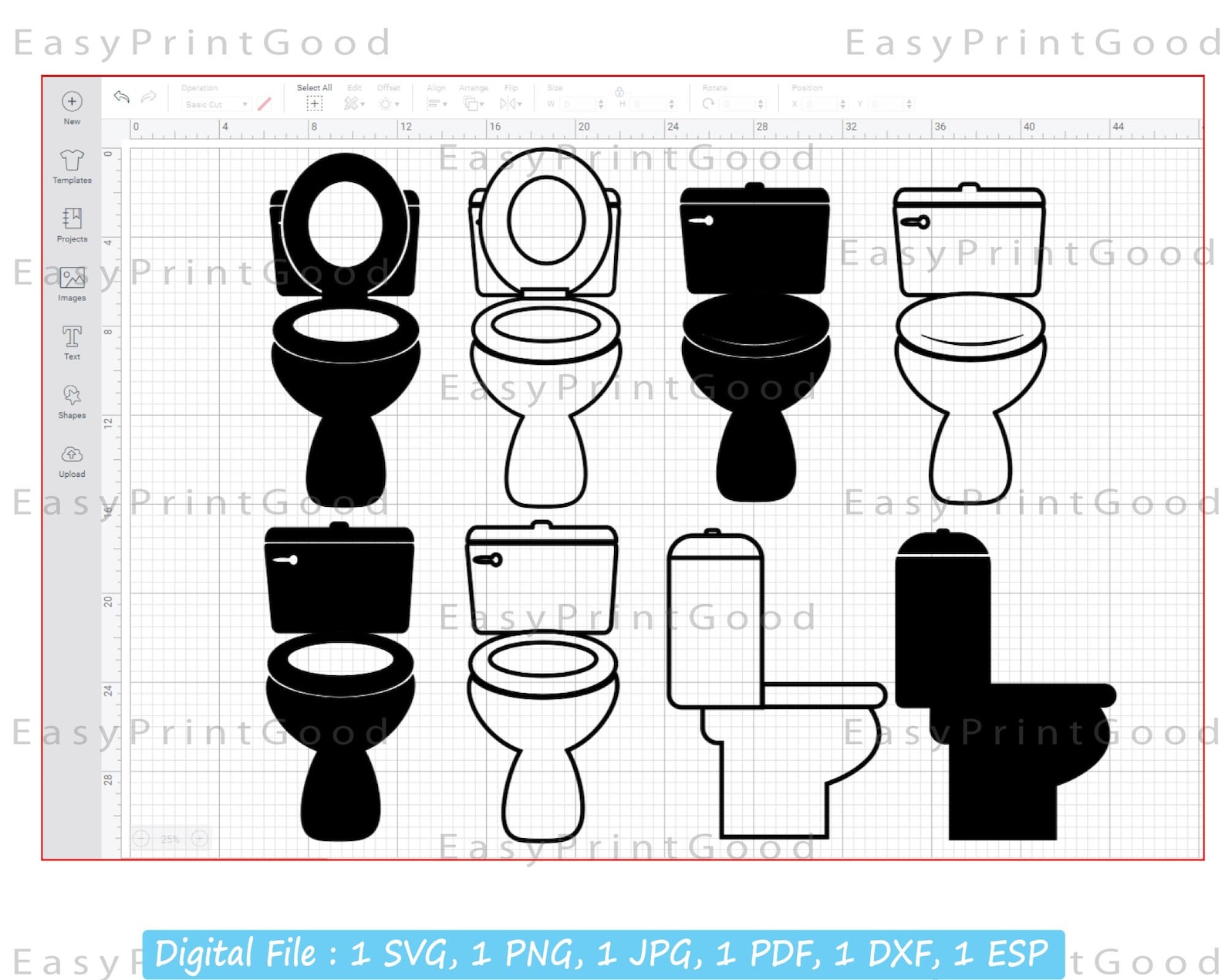 Toilet Svg Toilet Bowl Svg Bathroom Toilet Clipart Bathroom | Etsy