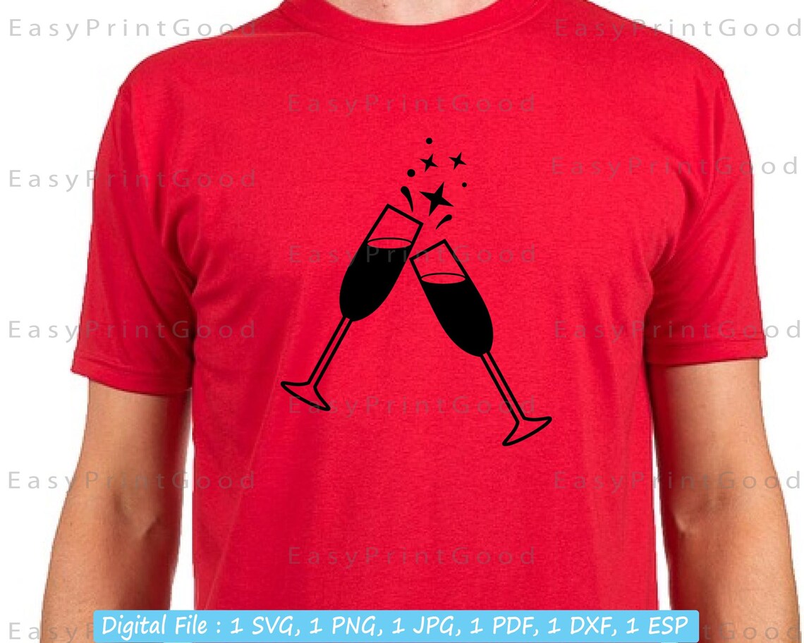 Champagne Svg Champagne Bottle Champagne Clipart Toast | Etsy