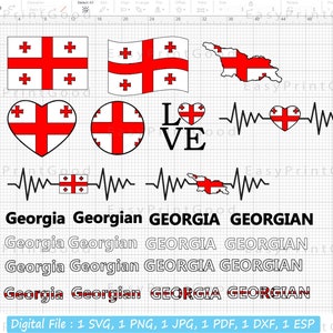 Georgia Flag Svg Bundle, Georgia Clipart, Georgia Flag Svg, Georgia ...