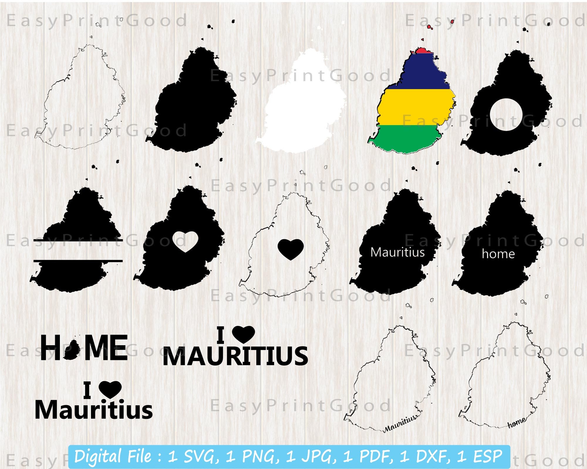 Mauritius Svg Bundle Mauritius Map Svg Mauritius Clipart - Etsy