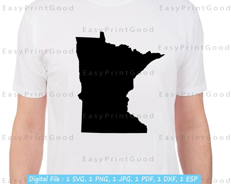 Minnesota SVG Bundle: State Outline, Map, Monogram (cut Files) - Etsy