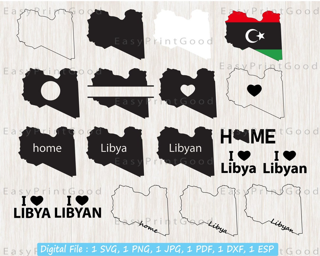 Libya Svg Bundle, Libyan Outline, Libyan Map Svg, Home, Libya Clipart ...