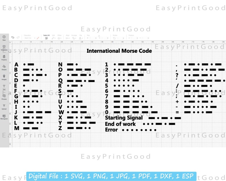 Morse Code Alphabet SVG: Nautical Signal Cut File (digital Download) - Etsy
