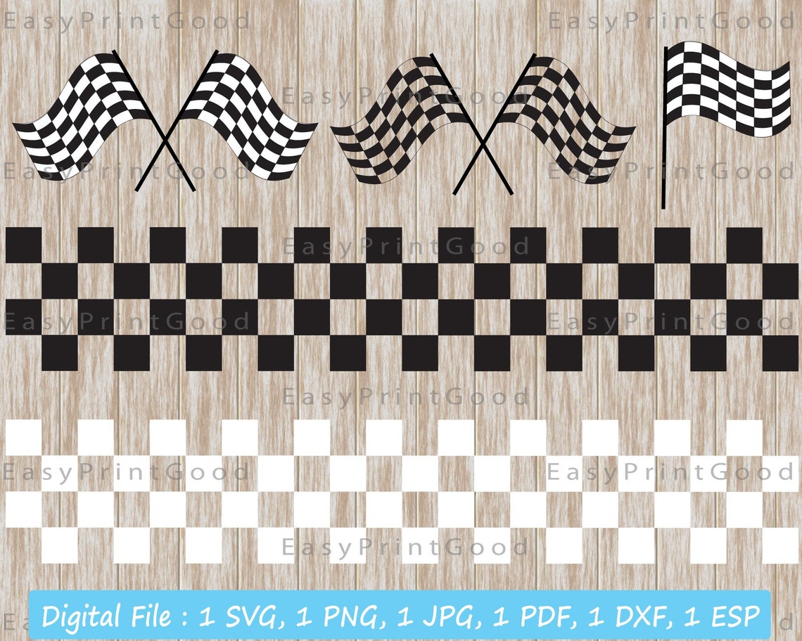 Racing Stripes Svg Racing Flag Svg Car Flag Clipart Checkered | Etsy