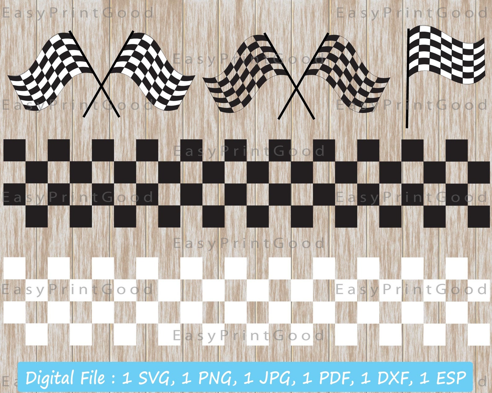 Racing Stripes Svg Racing Flag Svg Car Flag Clipart Checkered | Etsy