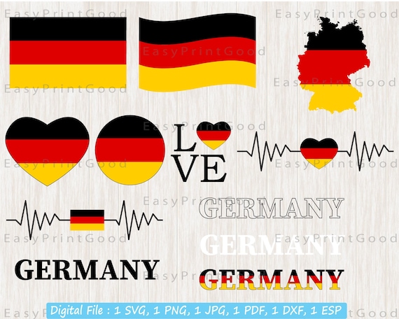 Germany Flag Svg German Waving Flag Love Germany Germany | Etsy Australia