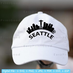Seattle Svg, Seattle Skyline Cityscape Silhouette, City Shirt, Seattle ...