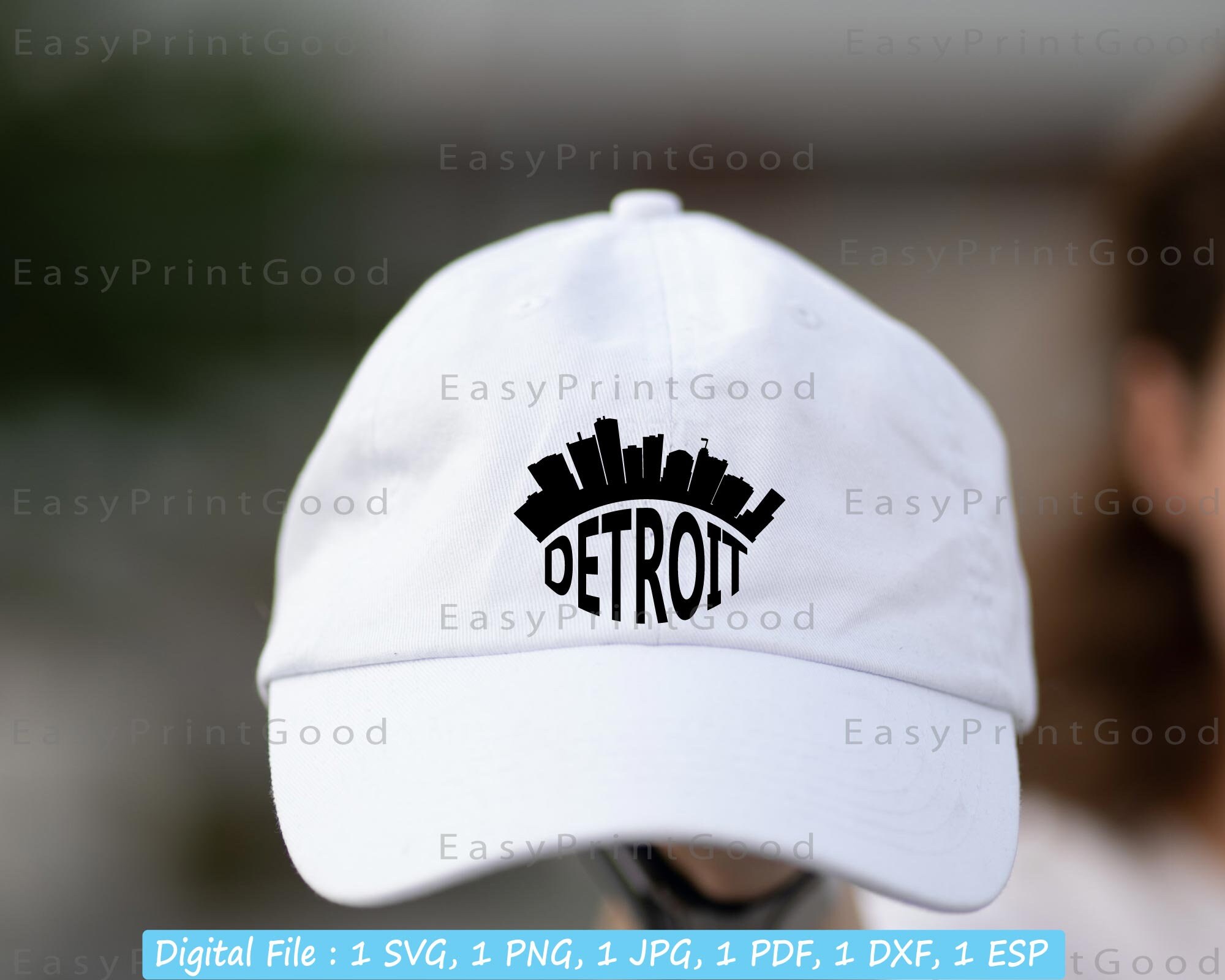 Detroit Skyline SVG: Cityscape Cut File, Cricut, Vinyl Design (digital ...