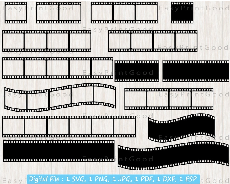 Film Strip Svg Film Clipart Cinema Vintage Svg Movie Film - Etsy