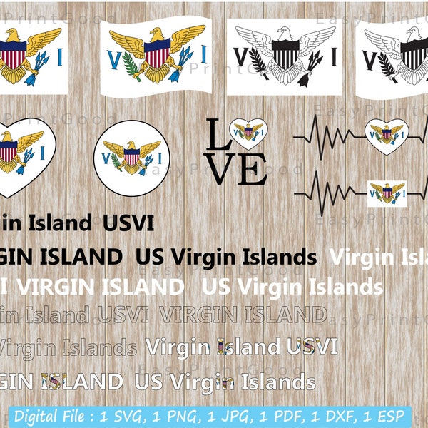 Virgin Island Flag Svg - Etsy