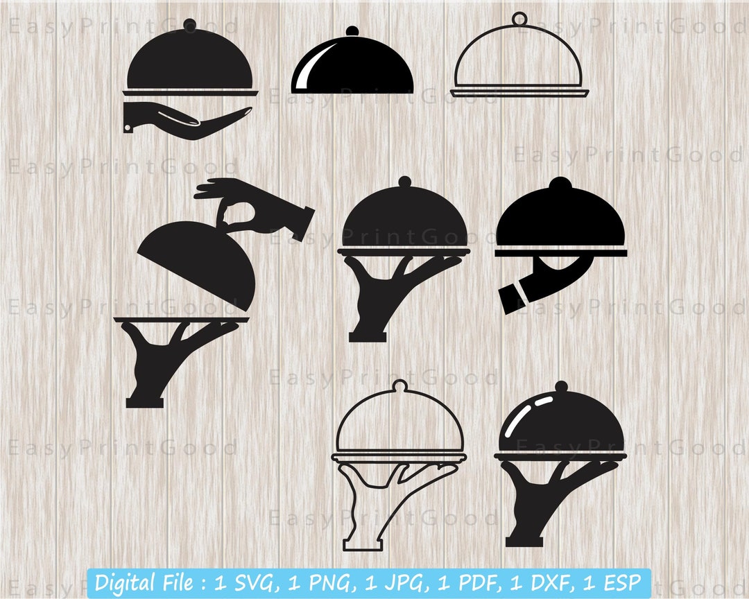 Restaurant Cloche Svg, Serving Tray, Food Serving, Chef Serving, Waiter ...