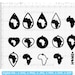 15 Africa Earring Svg Africa Shapes Earrings Template - Etsy