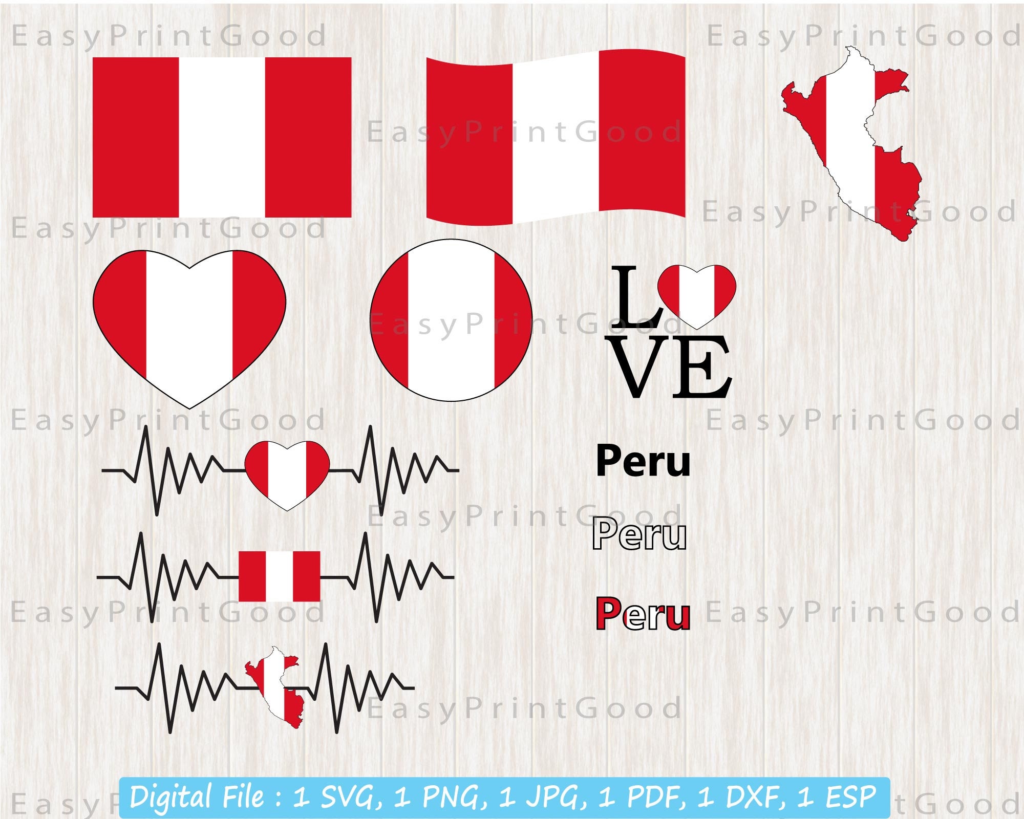 Peru Flag Svg Bundle Peru Flag Svg Peru Name Peru Text - Etsy